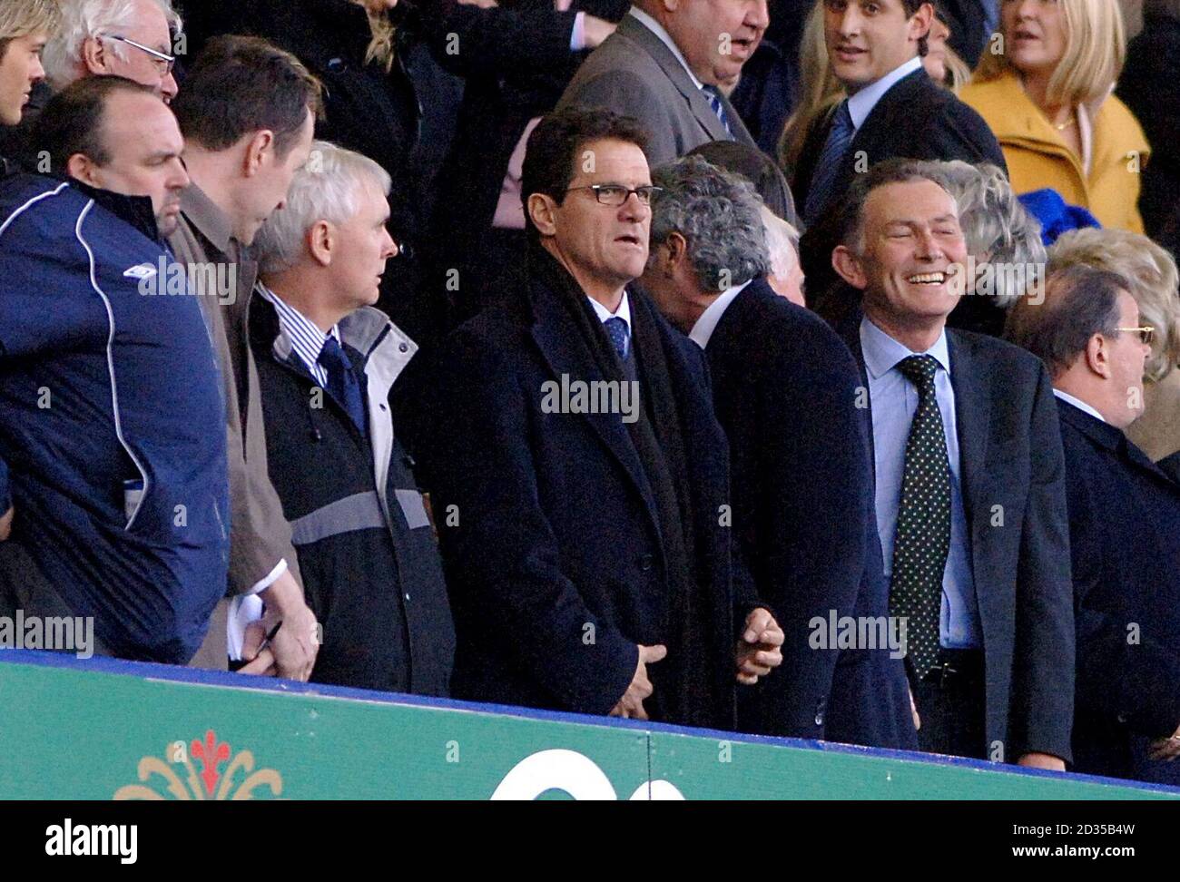 England manager fabio capello centre in stands hi-res stock photography ...