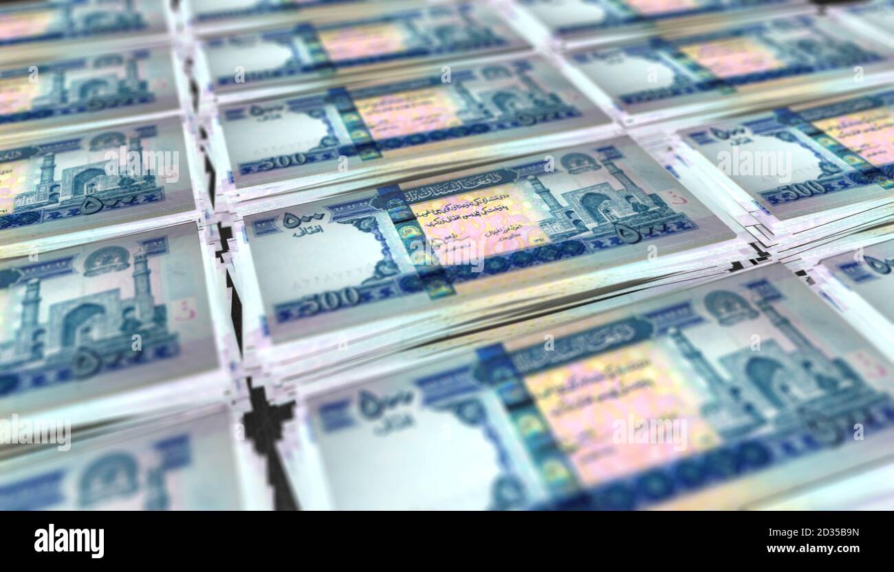 3D Illustration of 500 Afghanistan AFN Money Banknote Stock Photo - Alamy
