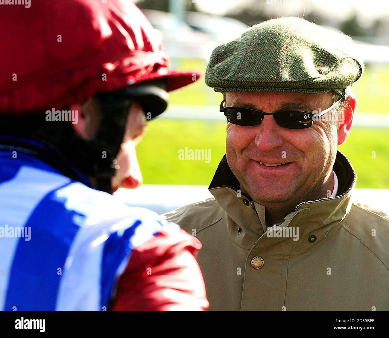 Trainer richard fahey at doncaster racecourse hi-res stock photography ...
