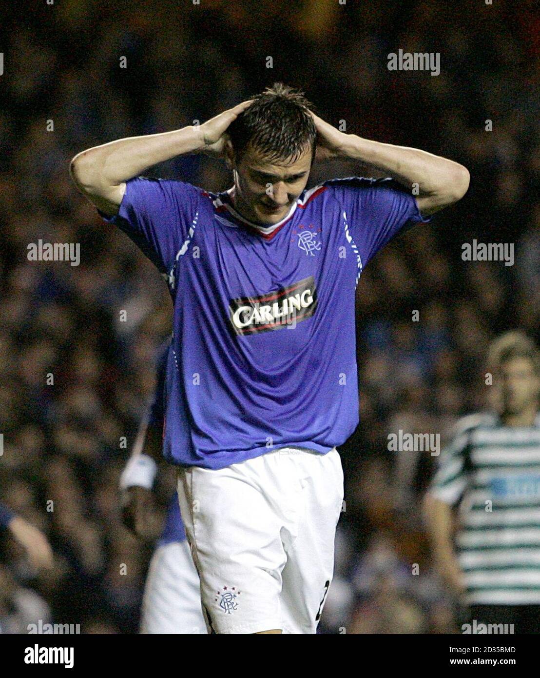 Rangers' Lee McCulloch stands dejected after a missed chance Stock ...