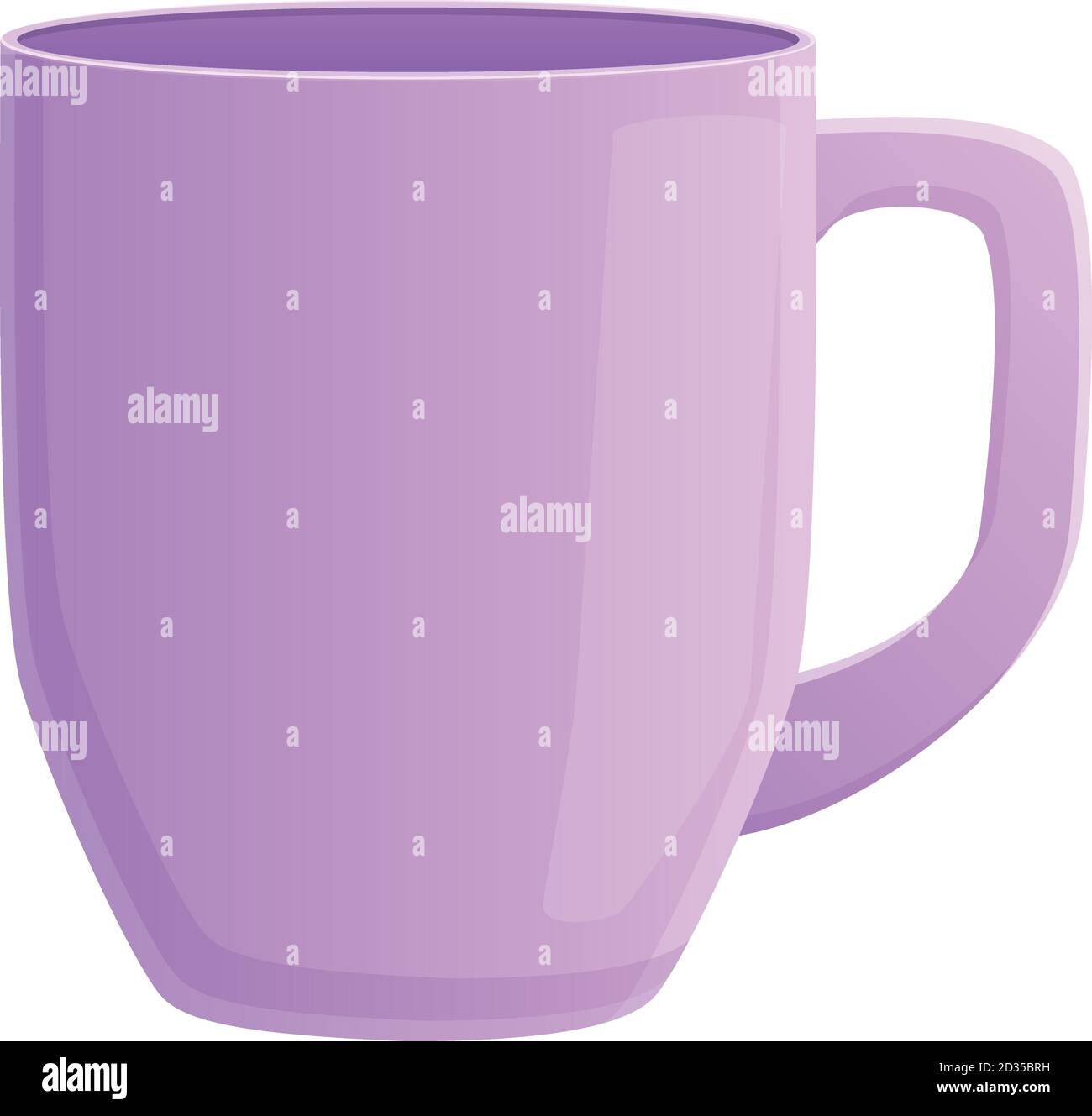Violet mug icon. Cartoon of violet mug vector icon for web design ...