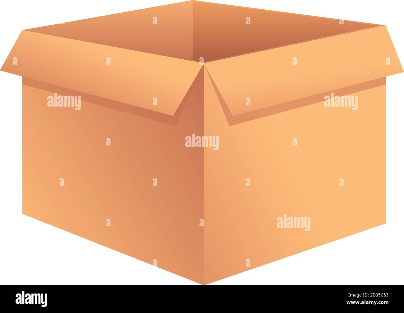 Open box icon. Cartoon of open box vector icon for web design isolated ...
