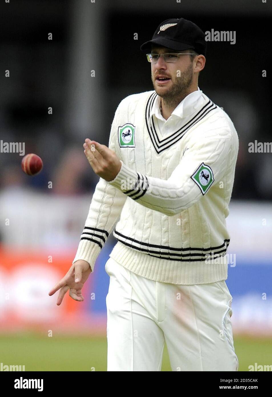 New Zealand's Daniel Vettori in the field during the First npower Test ...