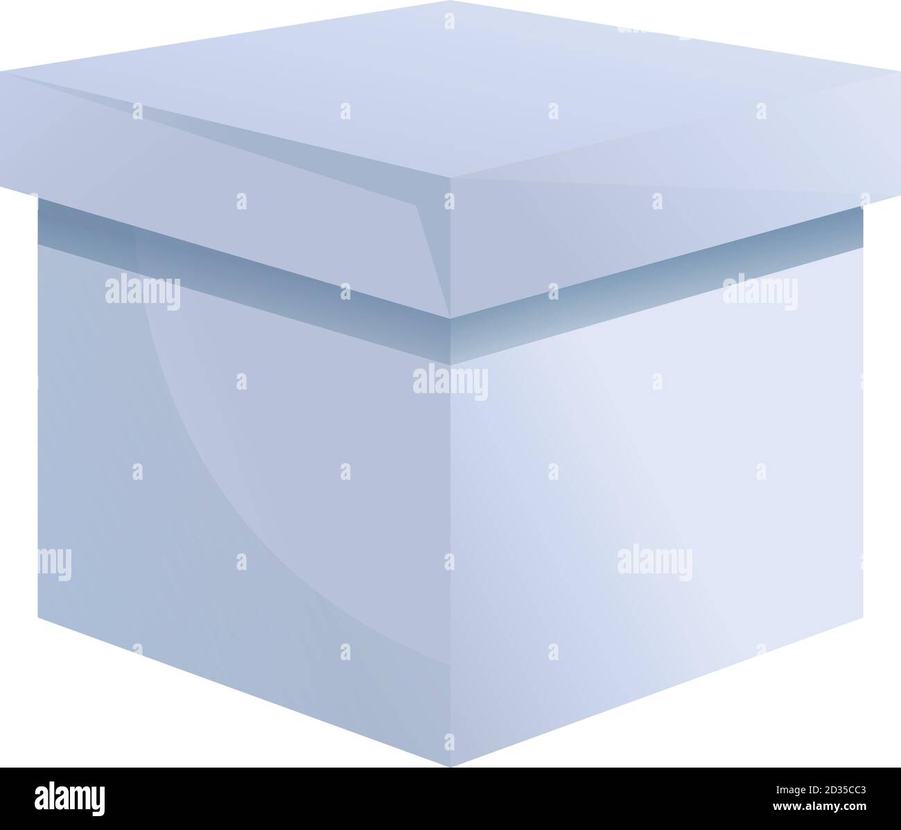 Carton grey box icon. Cartoon of carton grey box vector icon for web ...