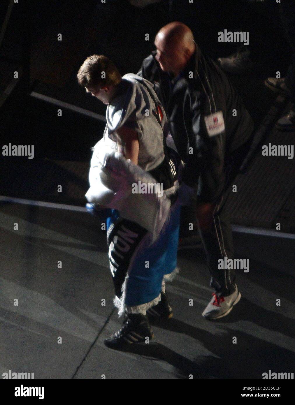 Ricky Hatton in a fat suit before the IBO Light-Welterweight bout at ...