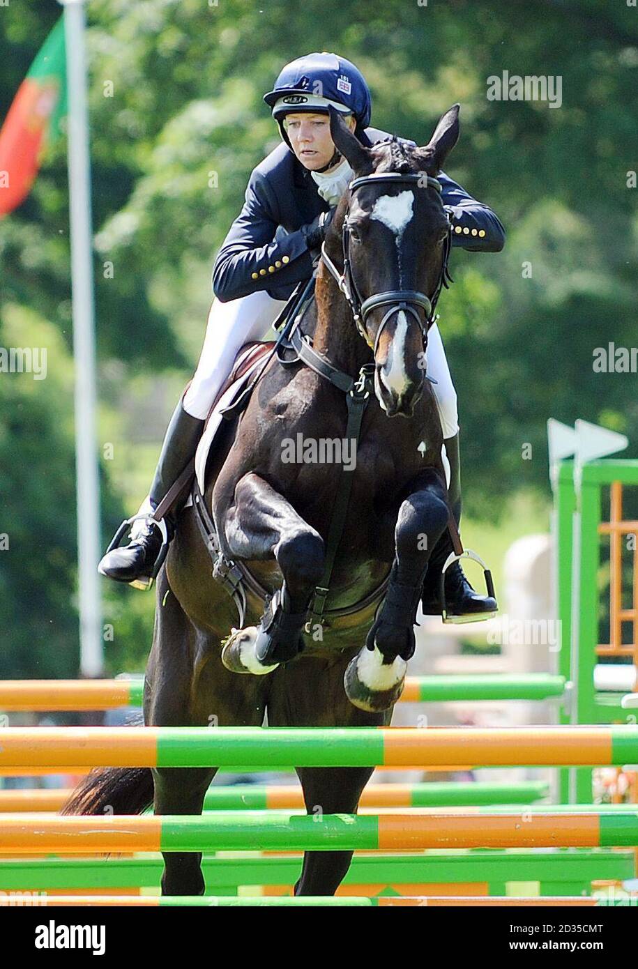 Sharon Hunt riding Charmed during the Bramham International Horse ...