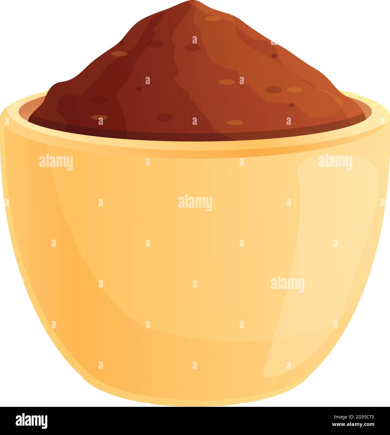 Cinnamon bowl icon. Cartoon of cinnamon bowl vector icon for web design ...