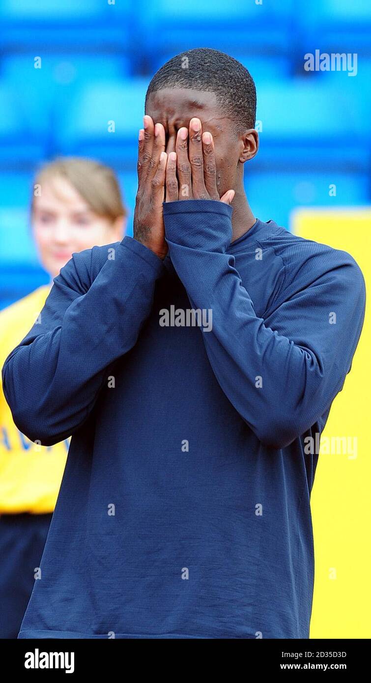 Sprinter Dwain Chambers before his 100 mtrs heat during the Norwich ...
