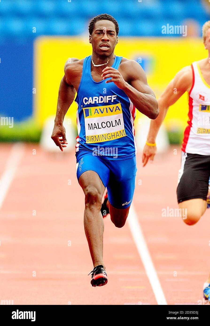 Christian Malcolm during the 100m Men Heats at the Norwich Union ...