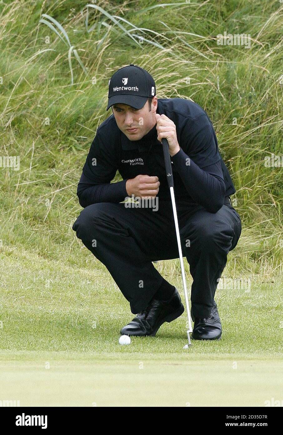 England's Ross Fisher on the first green during Round One of the Open ...