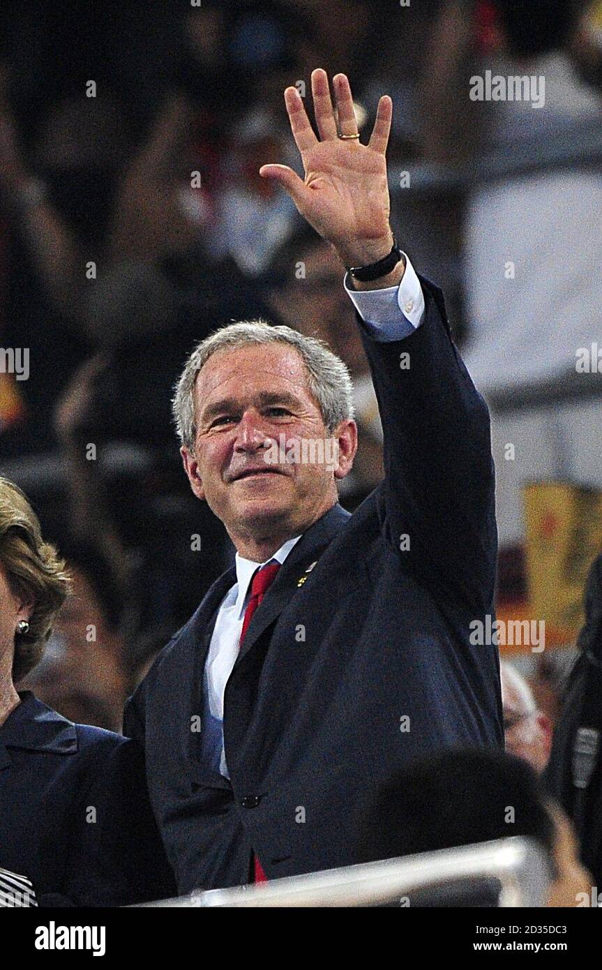 U.S. President George W. Bush during the 2008 Olympic Games in Beijing ...
