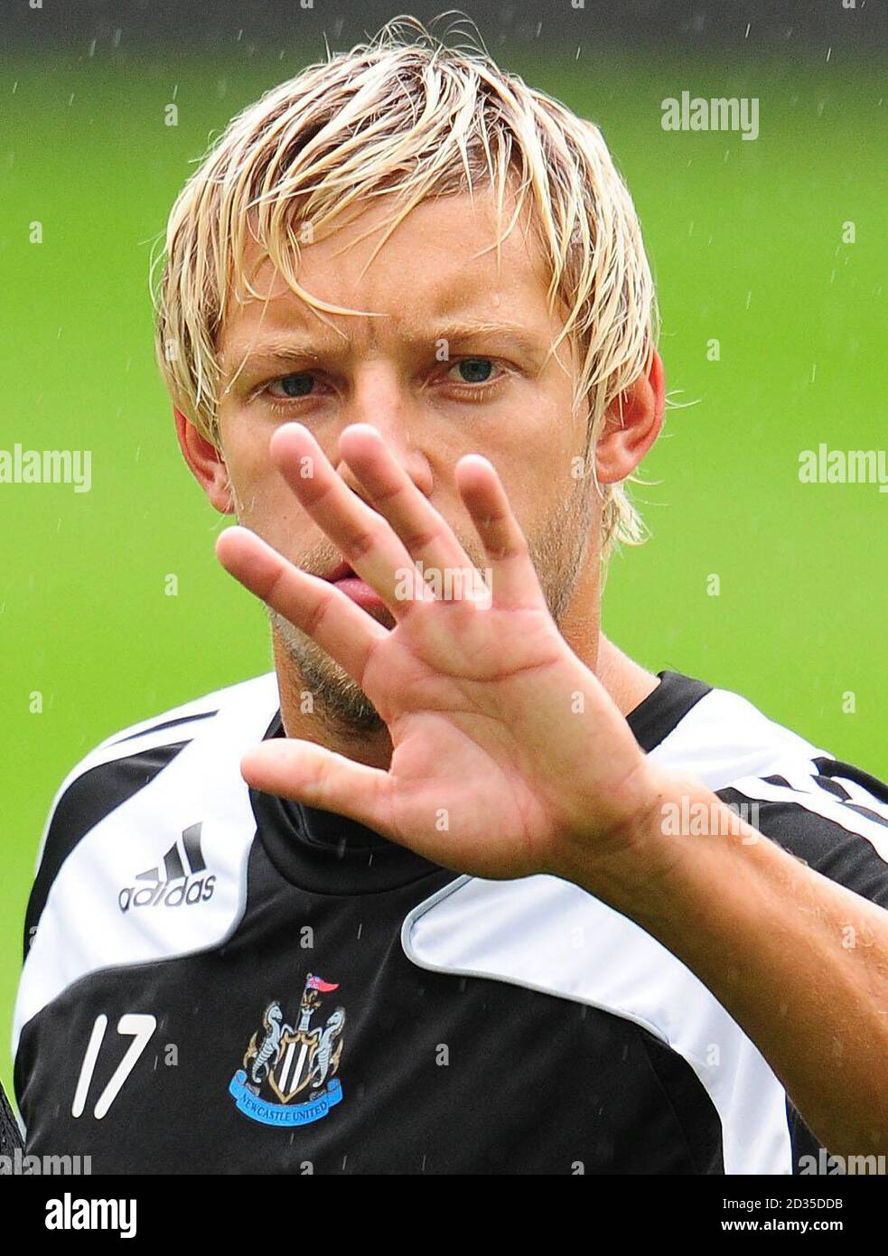 Newcastle's Alan Smith during an Open Day at St James' Park, Newcastle ...