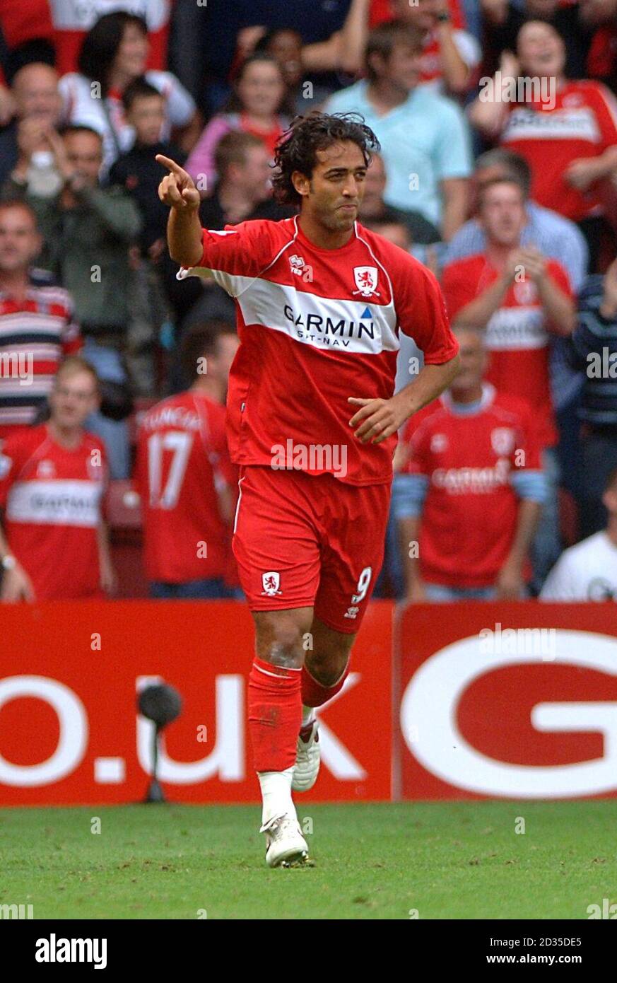 Middlesbrough's Mido celebrates scoring his sides second goal of the ...