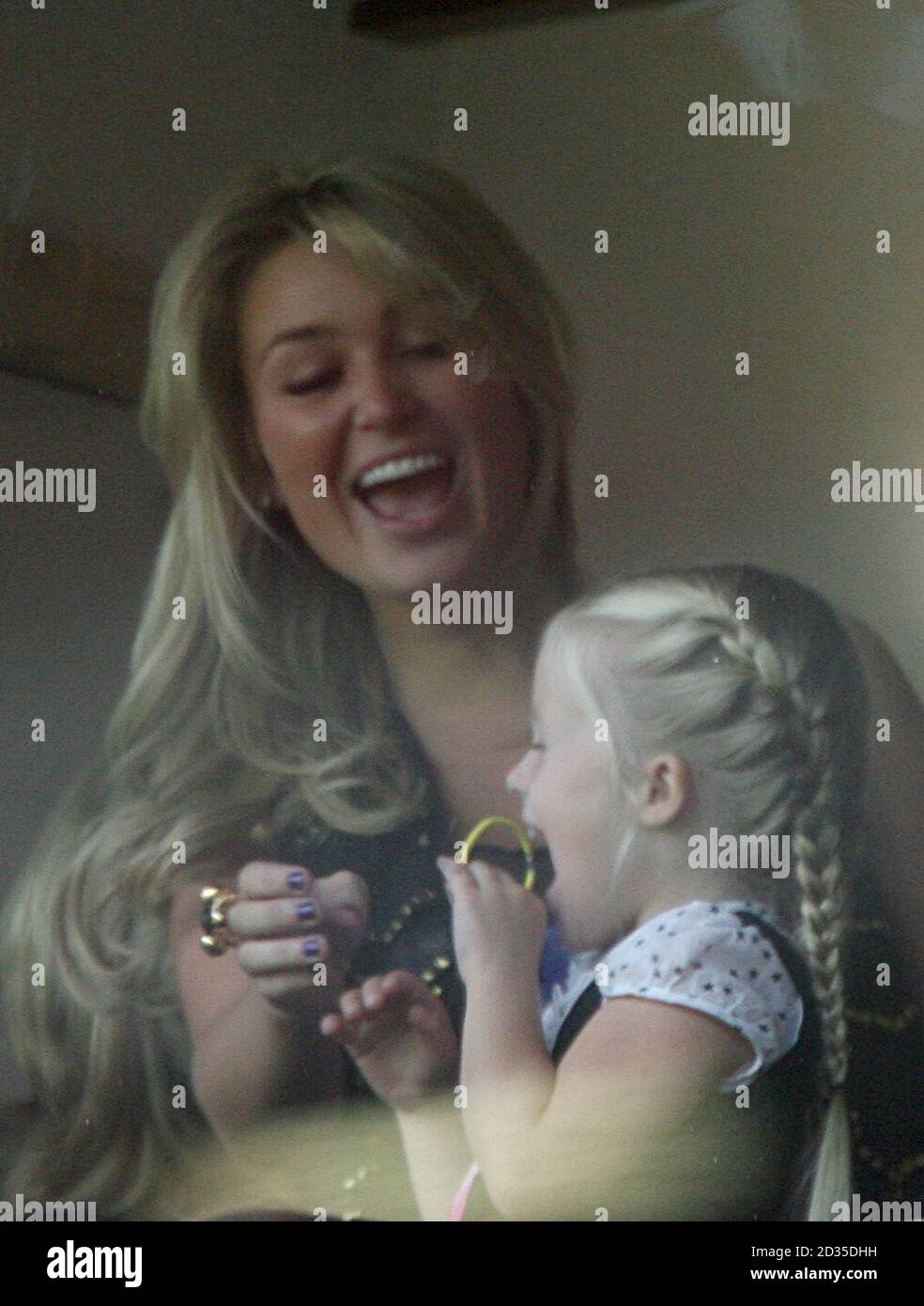 Steven Gerrard's wife Alex Curran and Daughter Lexi celebrate in the ...