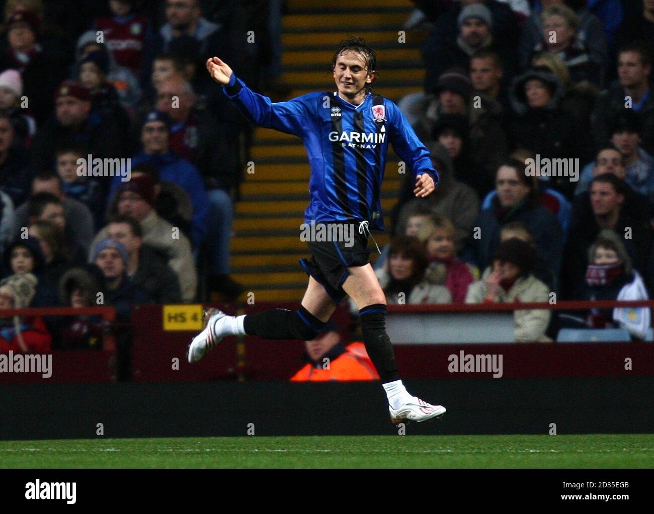 Middlesbrough's Tuncay Sanli celebrates scoring the opening goal Stock ...