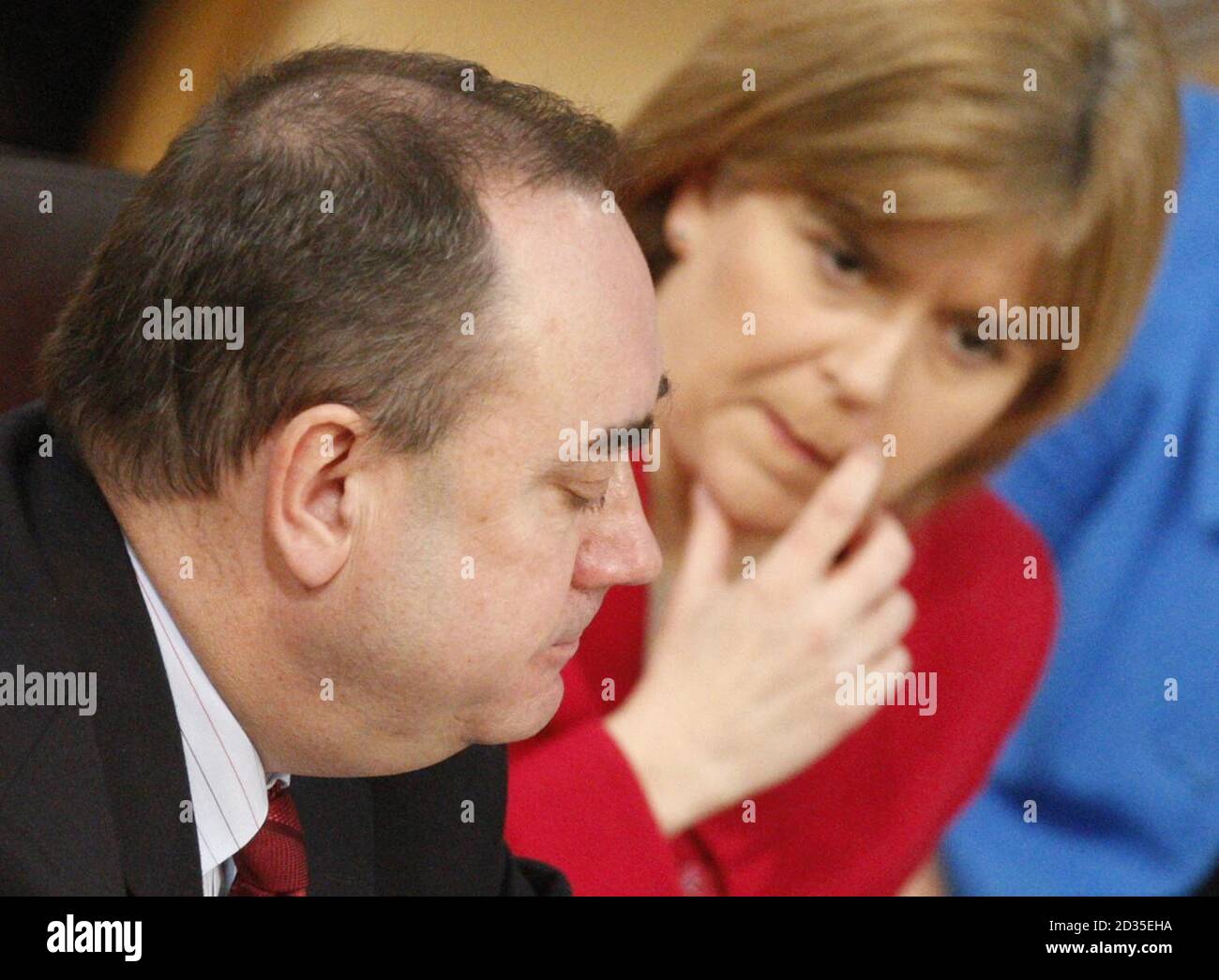 Scottish First Minister Alex Salmond with deputy SNP leader Nicola ...