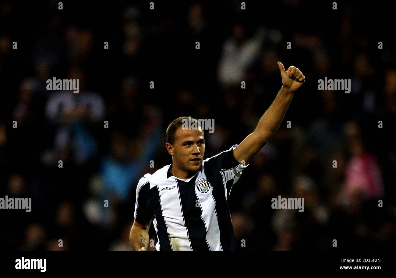 West Bromwich Albion's Roman Bednar celebrates after the final whistle ...