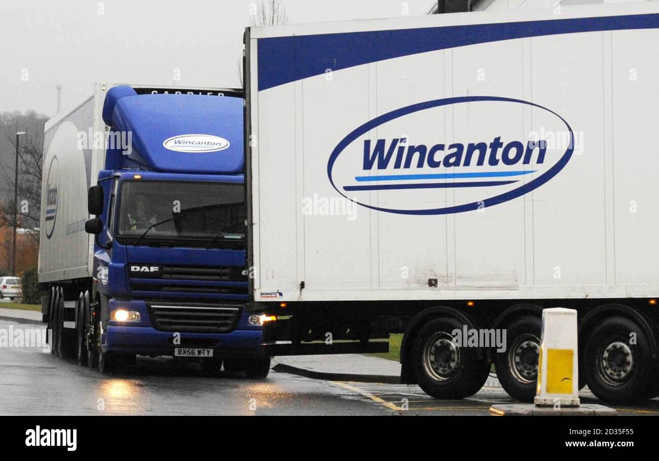 Wincanton lorries arrive at the depot in Brockworth, Gloucestershire ...