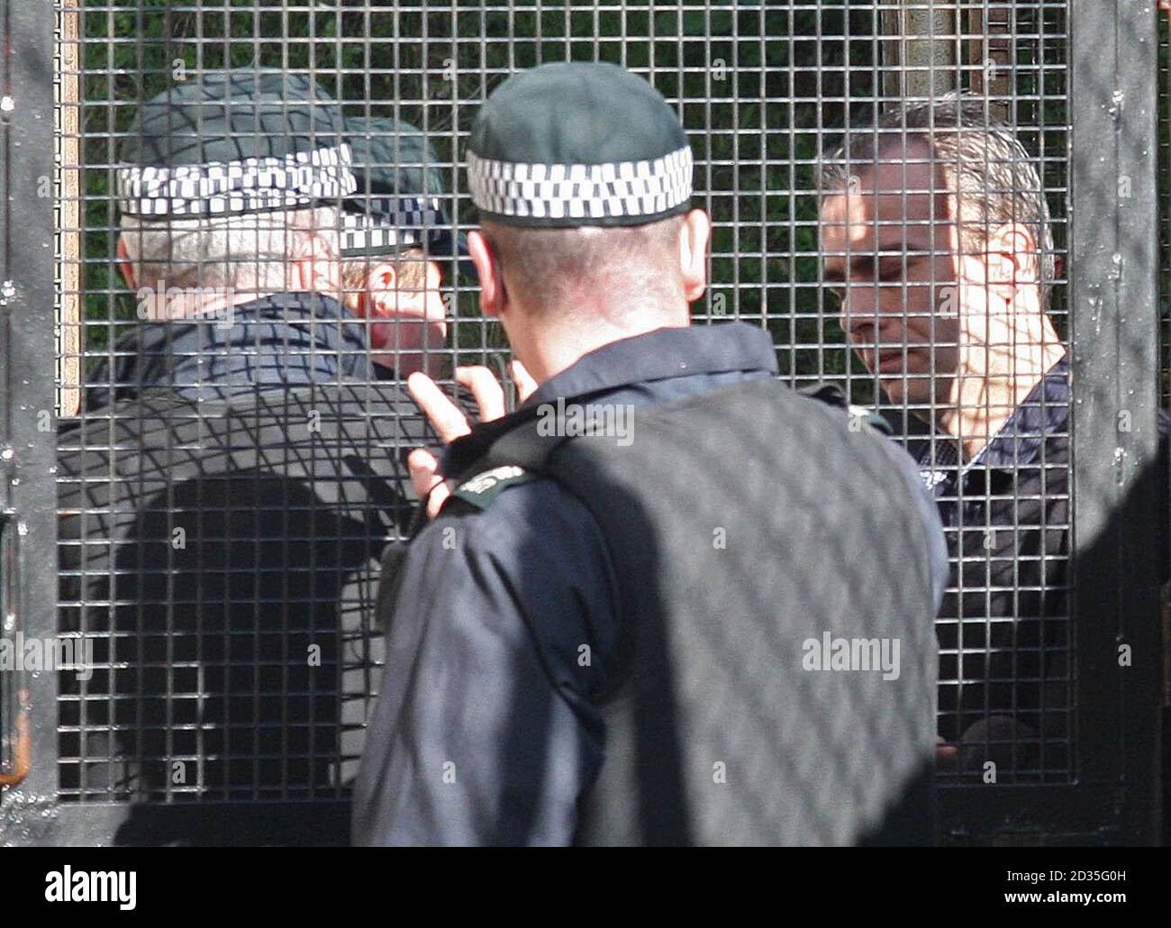 High profile republican Colin Duffy (right) arrives at Larne Court ...