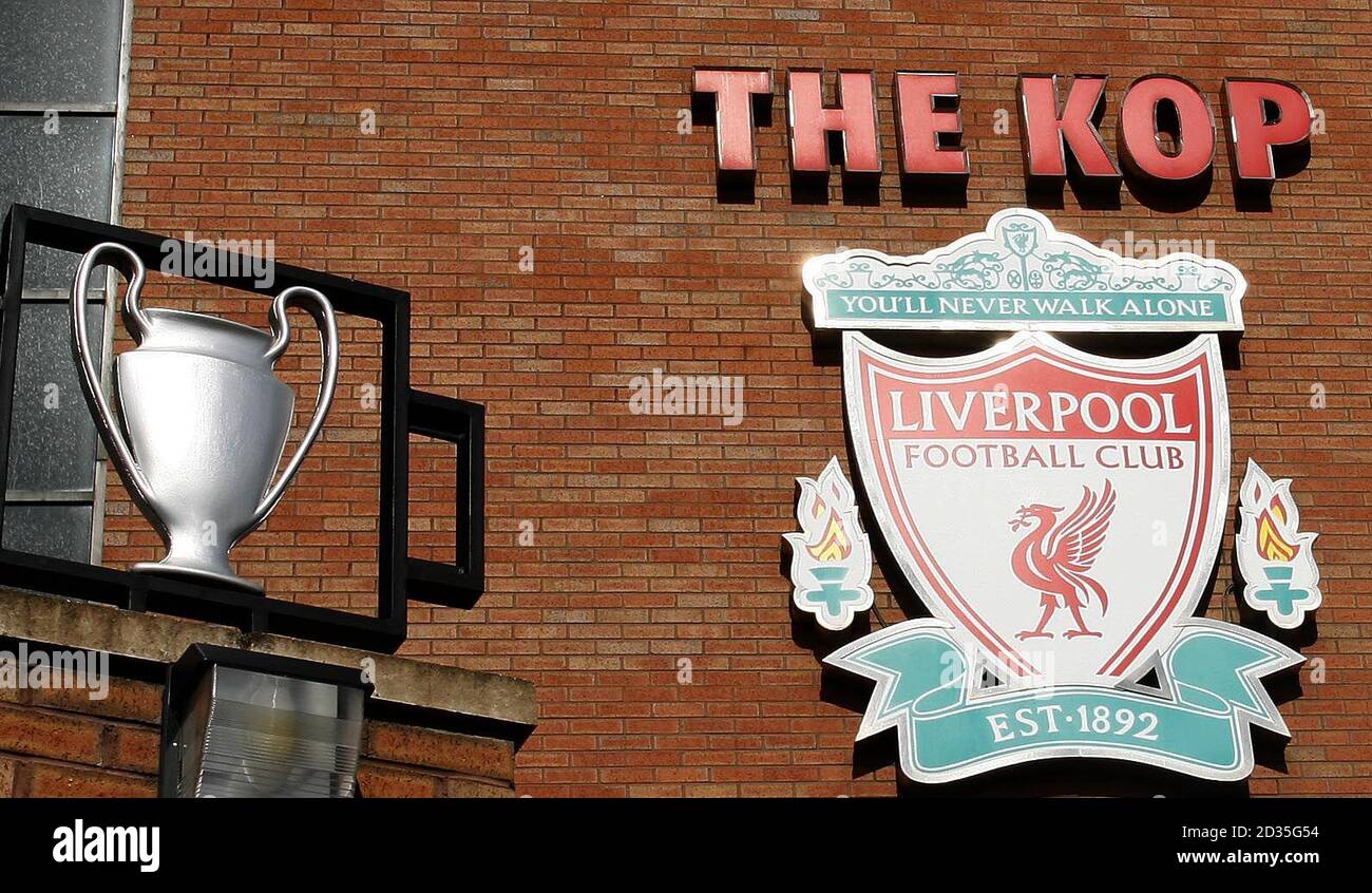 Anfield liverpool badge hi-res stock photography and images - Alamy