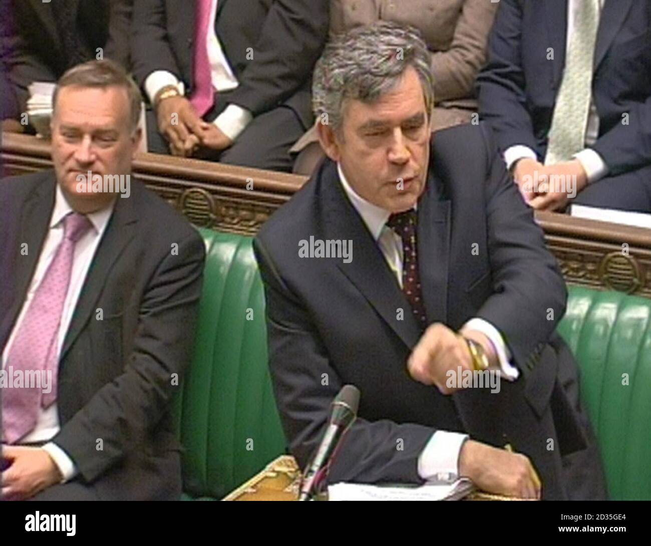 Prime Minister Gordon Brown speaks during Prime Minister's Questions in ...
