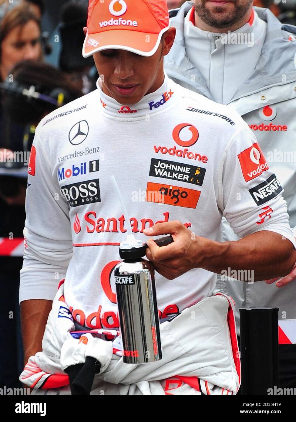 Mclarens lewis hamilton qualifying silverstone hi-res stock photography ...