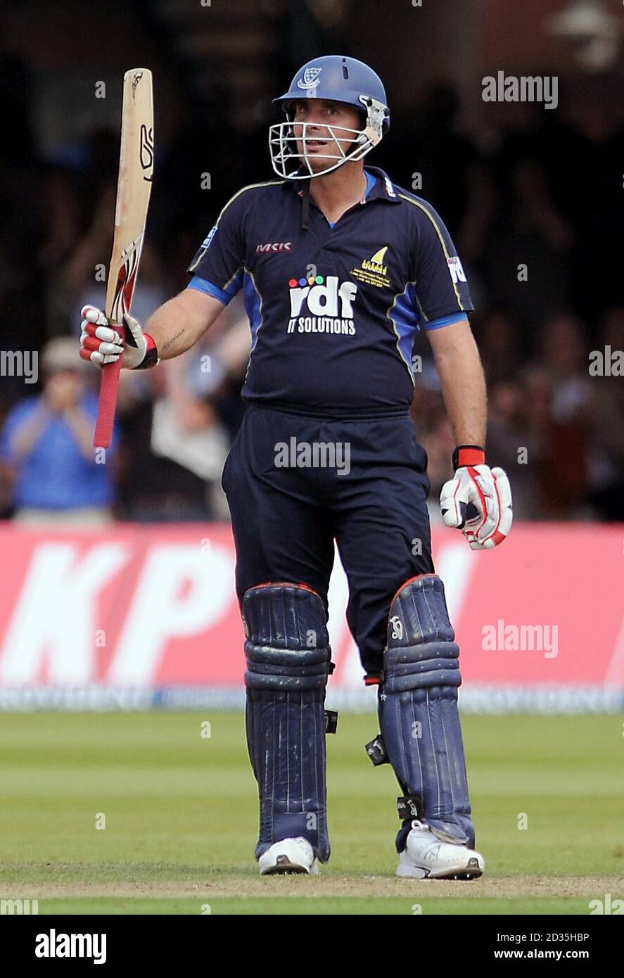 Sussex's Michael Yardy celebrates scoring his half century during the ...
