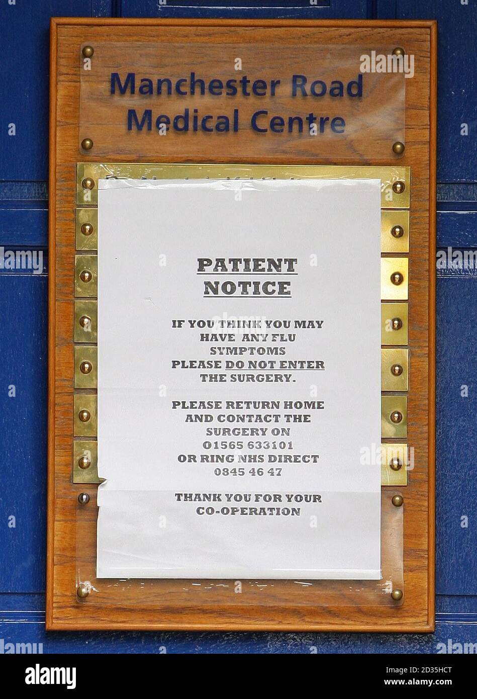 Doctors surgery notice hi-res stock photography and images - Alamy