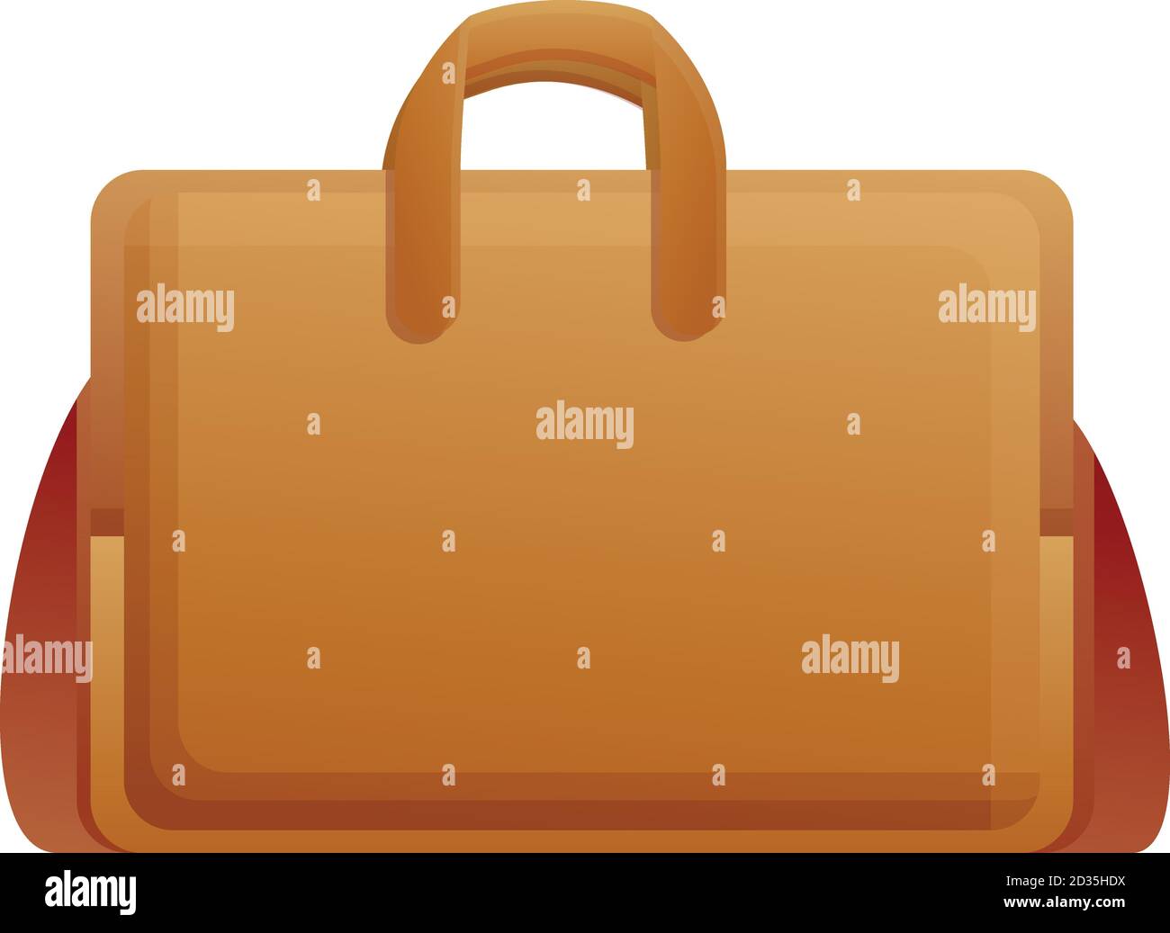 Leather laptop bag icon. Cartoon of leather laptop bag vector icon for ...