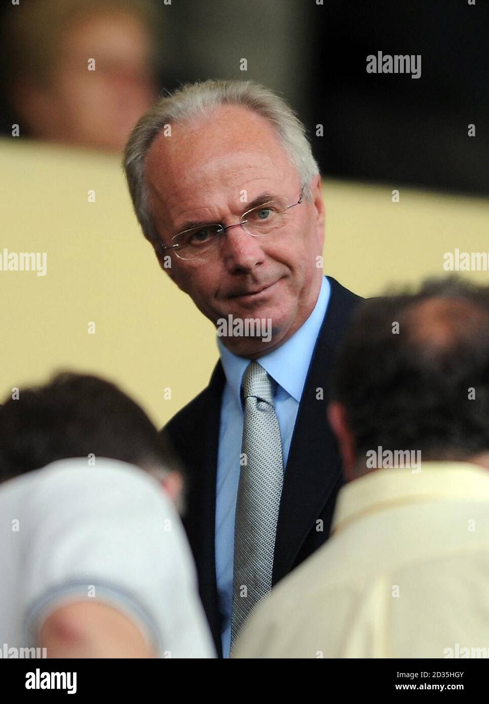 Notts County's Director of football Sven Goran Eriksson takes his seat ...