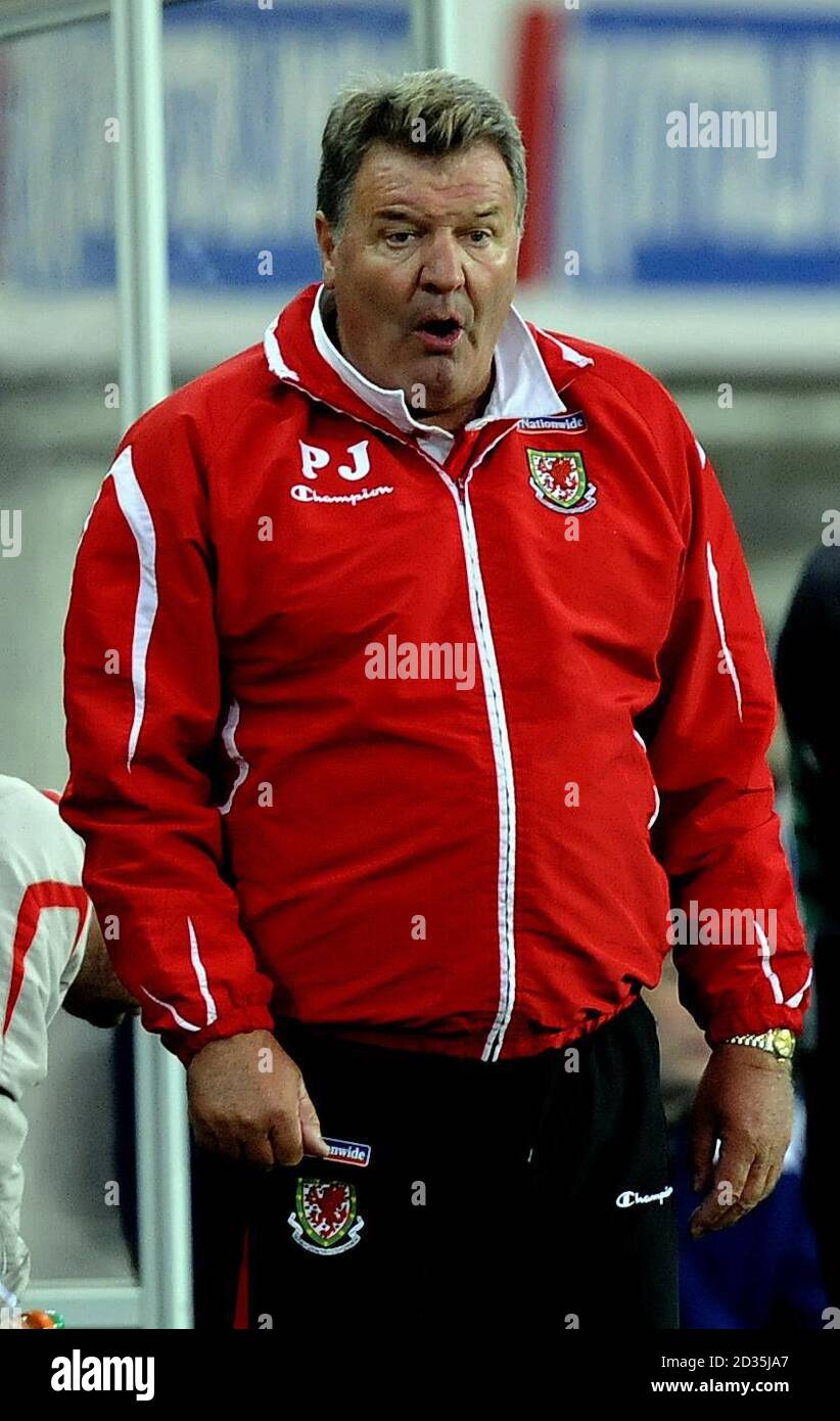 Wales' manager John Toshack during the FIFA World Cup Qualifying match ...