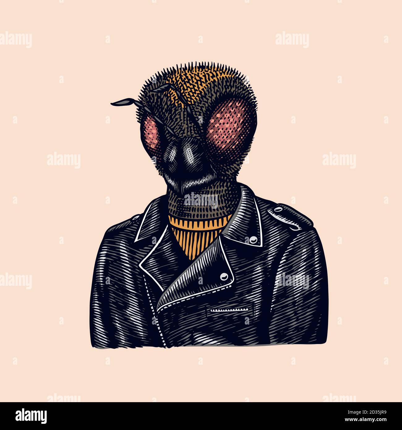 Boy leather jacket Stock Vector Images - Alamy