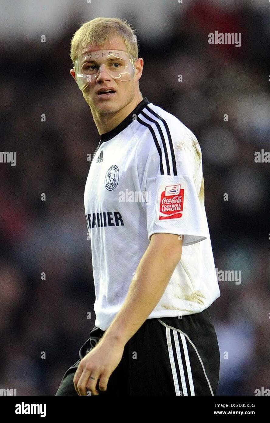 Derby countys jay mceveley coca cola championship match pride park hi ...