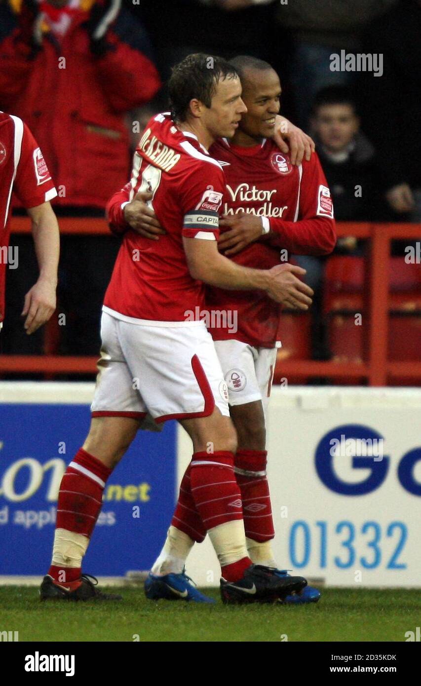 Nottingham forests earnshaw his goal of the game hi-res stock ...