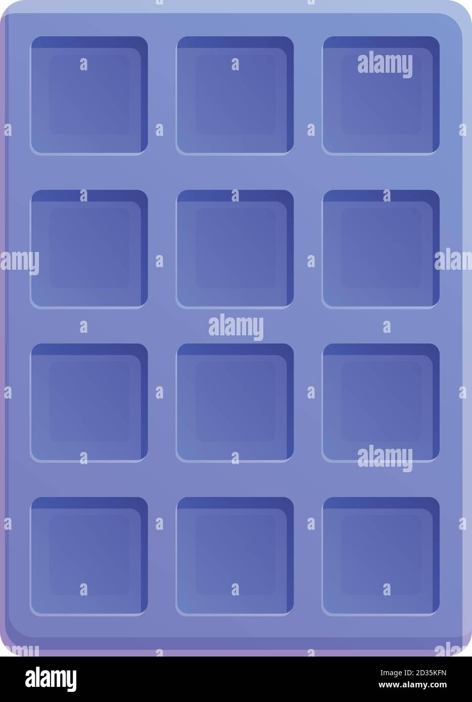 Rubber ice cube tray icon. Cartoon of rubber ice cube tray vector icon ...