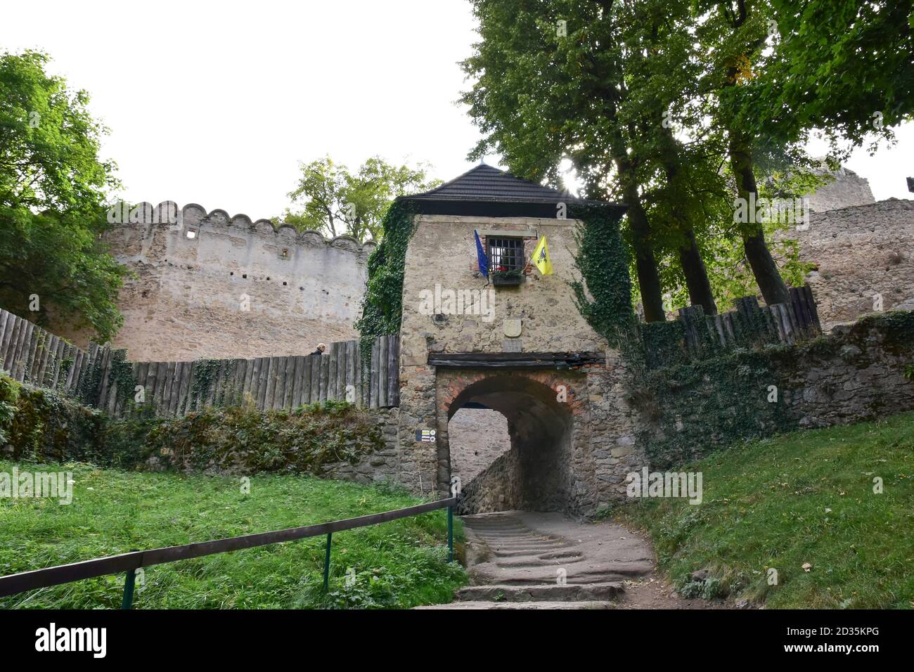 The ruins of the Chojnik castle, in the Karkonosze National Park of ...