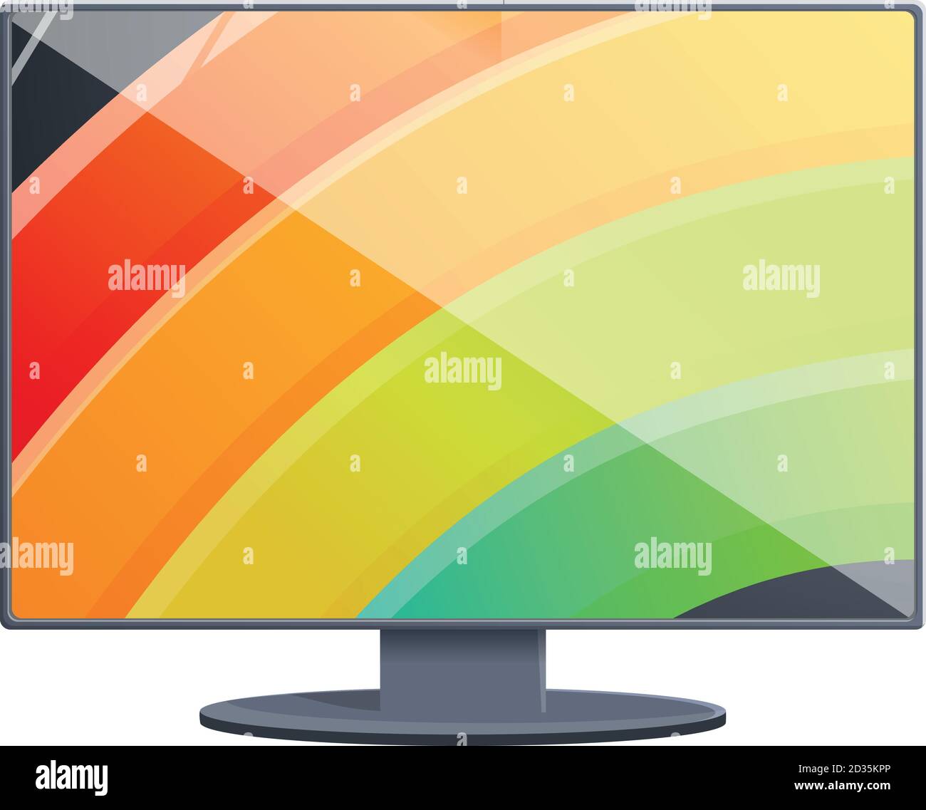 Colorful monitor icon. Cartoon of colorful monitor vector icon for web ...