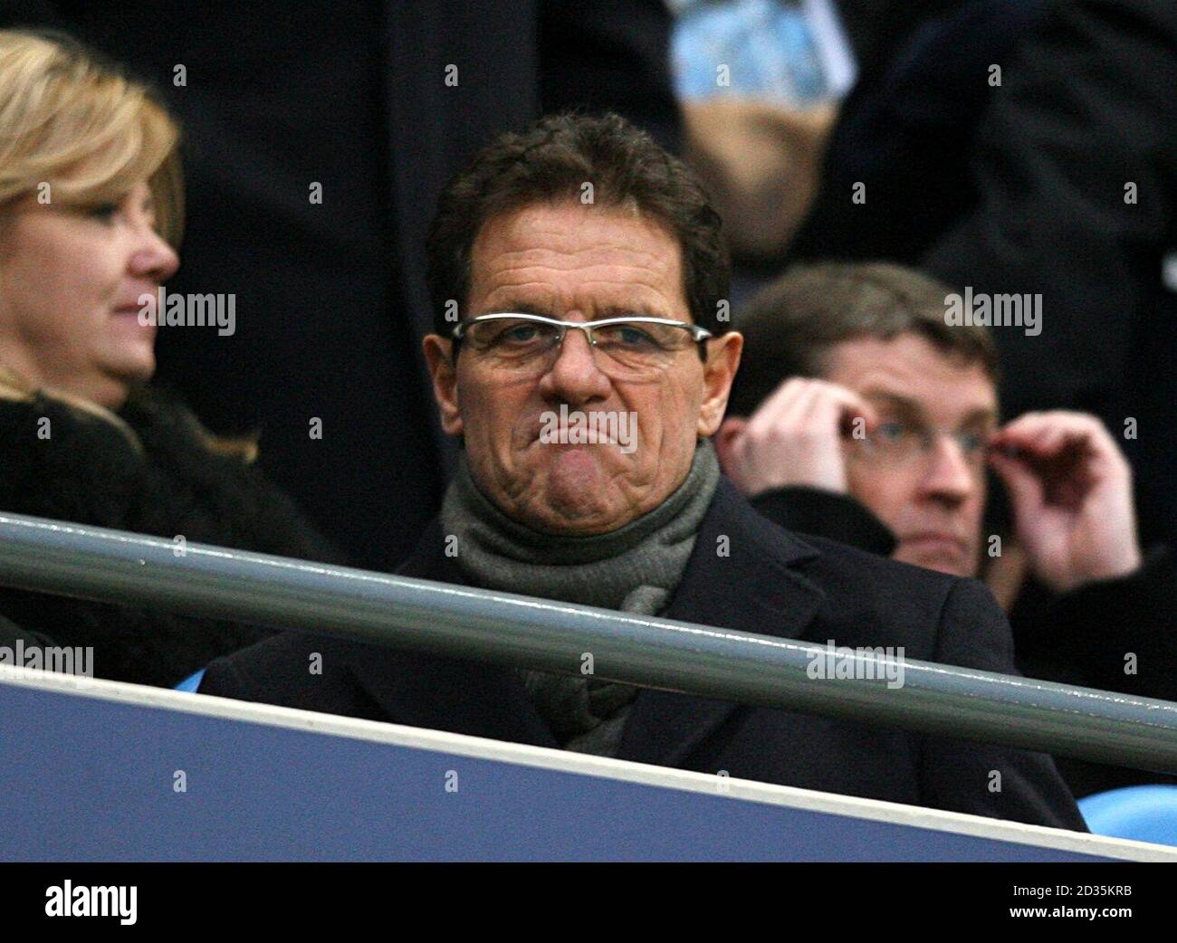 England manager fabio capello in the stands hi-res stock photography ...