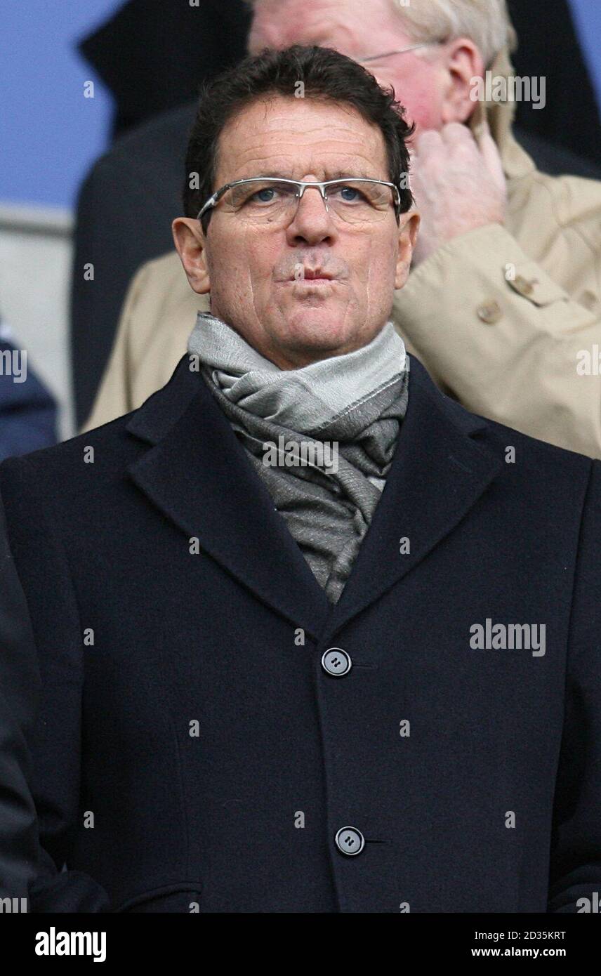 England manager fabio capello in the stands hi-res stock photography ...