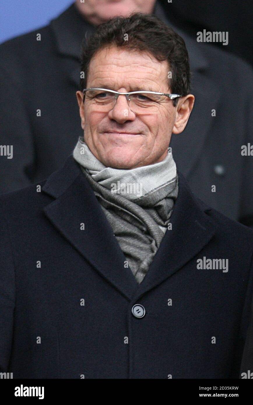 England manager fabio capello in the stands hi-res stock photography ...