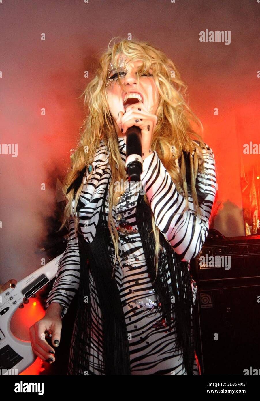 American singer Ke$ha performing a Myspace secret show at the Bathhouse ...