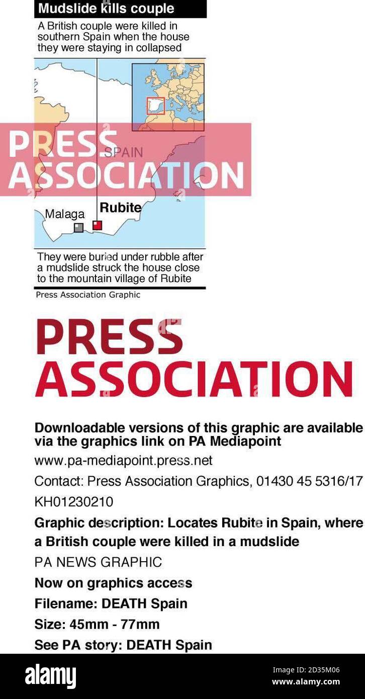 Locates Rubite in Spain, where a British couple were killed in a ...