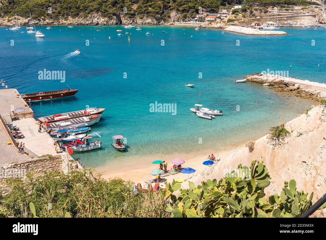 Tremiti Islands, Puglia, Italy, July 2020: Little beach near the ...