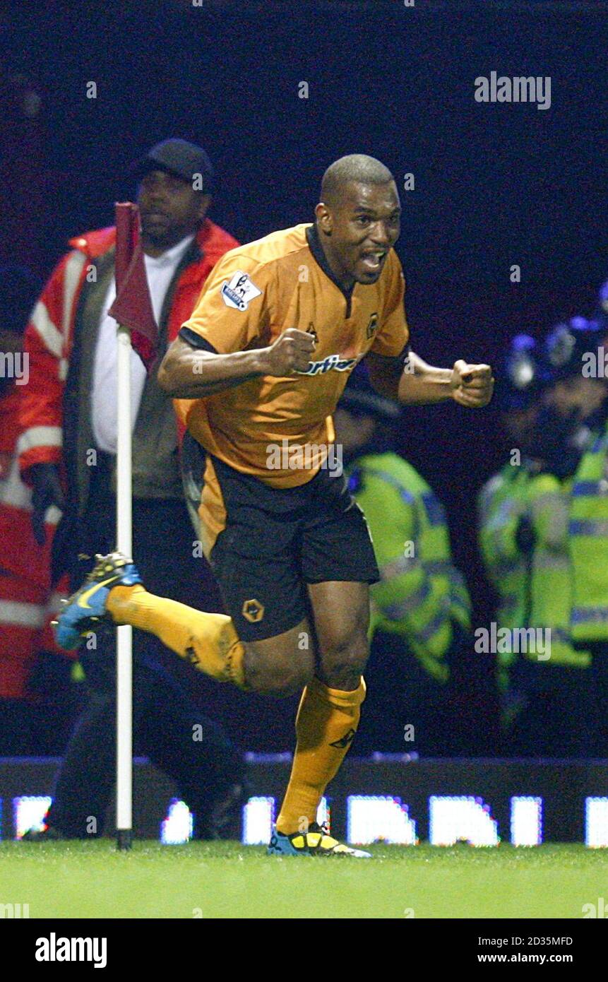 Wolverhampton Wanderers' Ronald Zubar celebrates scoring his sides ...
