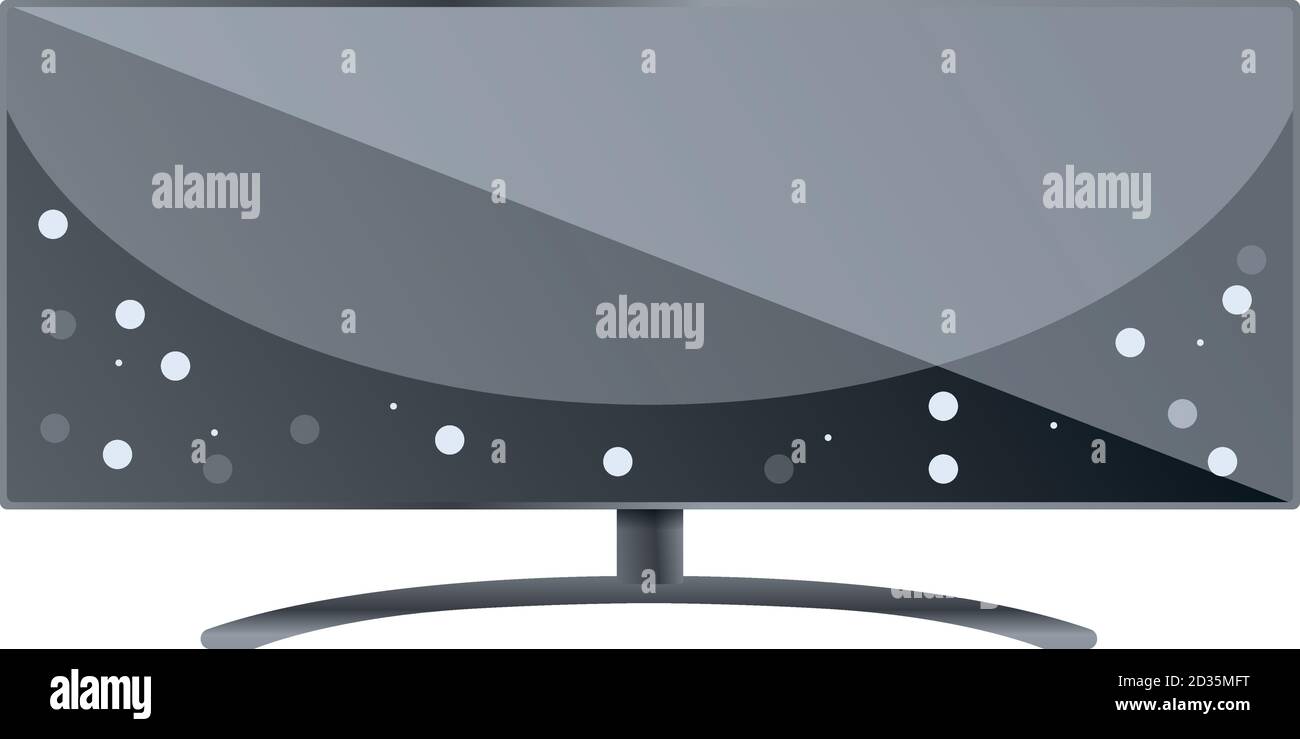 Wide screen monitor icon. Cartoon of wide screen monitor vector icon ...