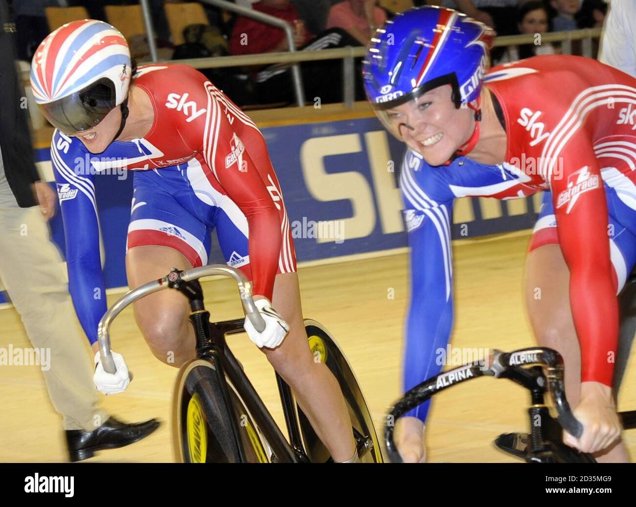 Great Britain's Victoria Pendleton (left) and Jess Varnish in the team ...