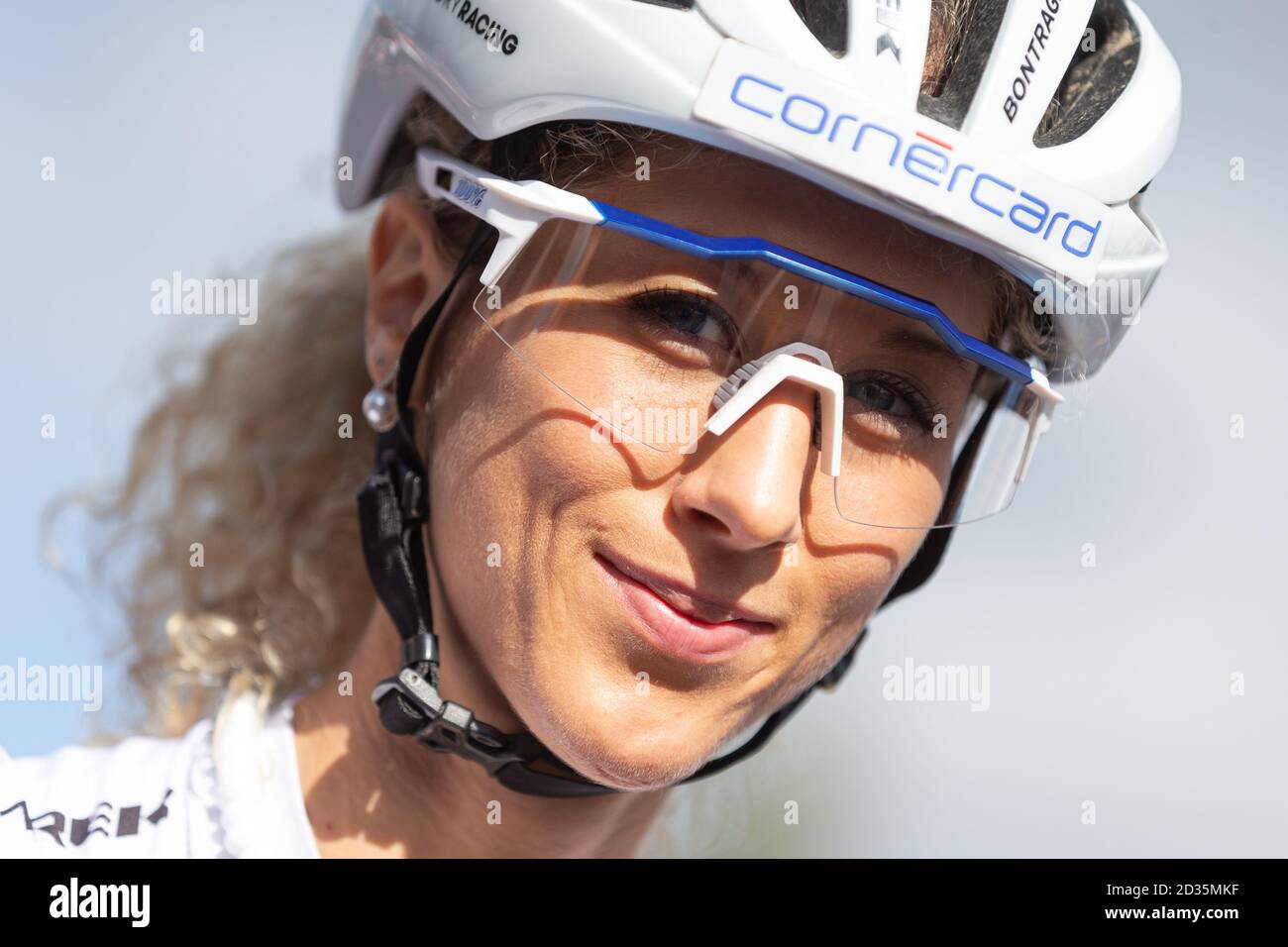 Jolanda Neff of Switzerland in action during the women's UCI race of ...
