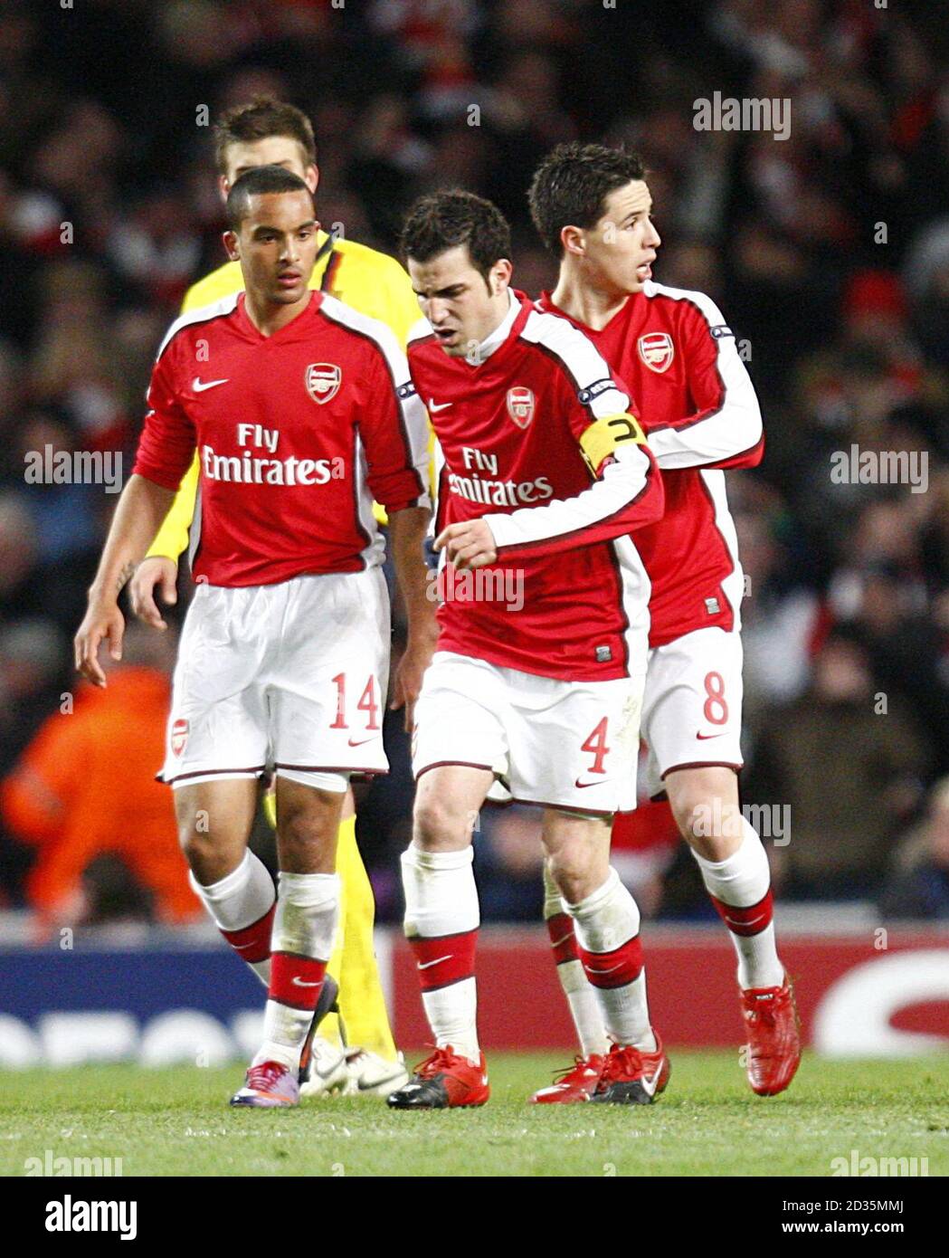 Arsenal's Francesc Fabregas struggles with an injury Stock Photo - Alamy