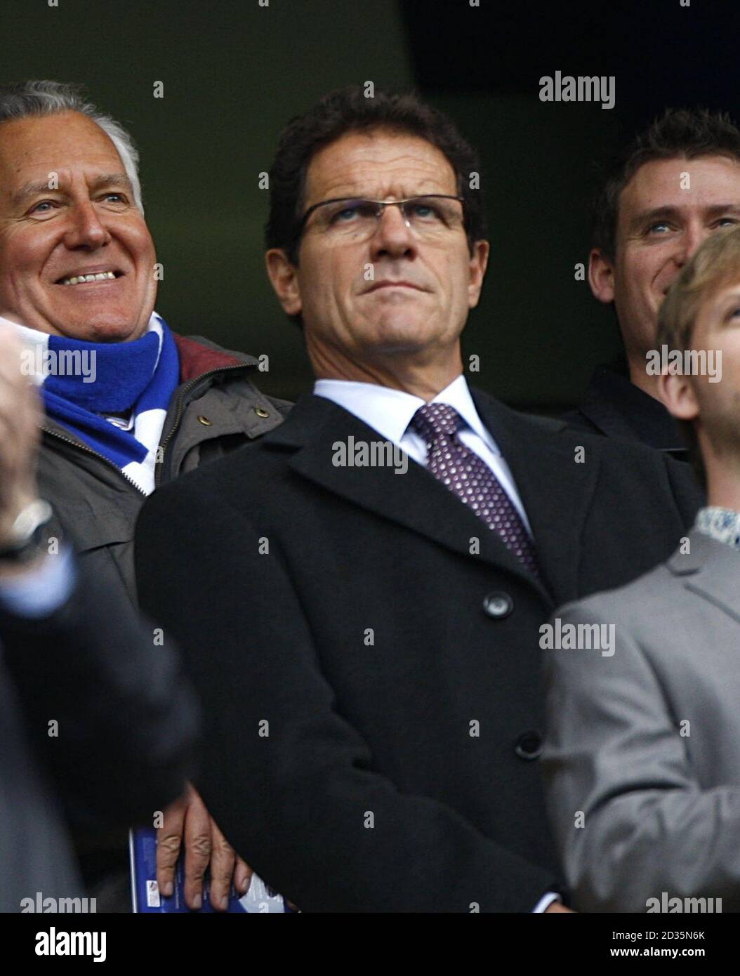 England manager fabio capello in the stands hi-res stock photography ...