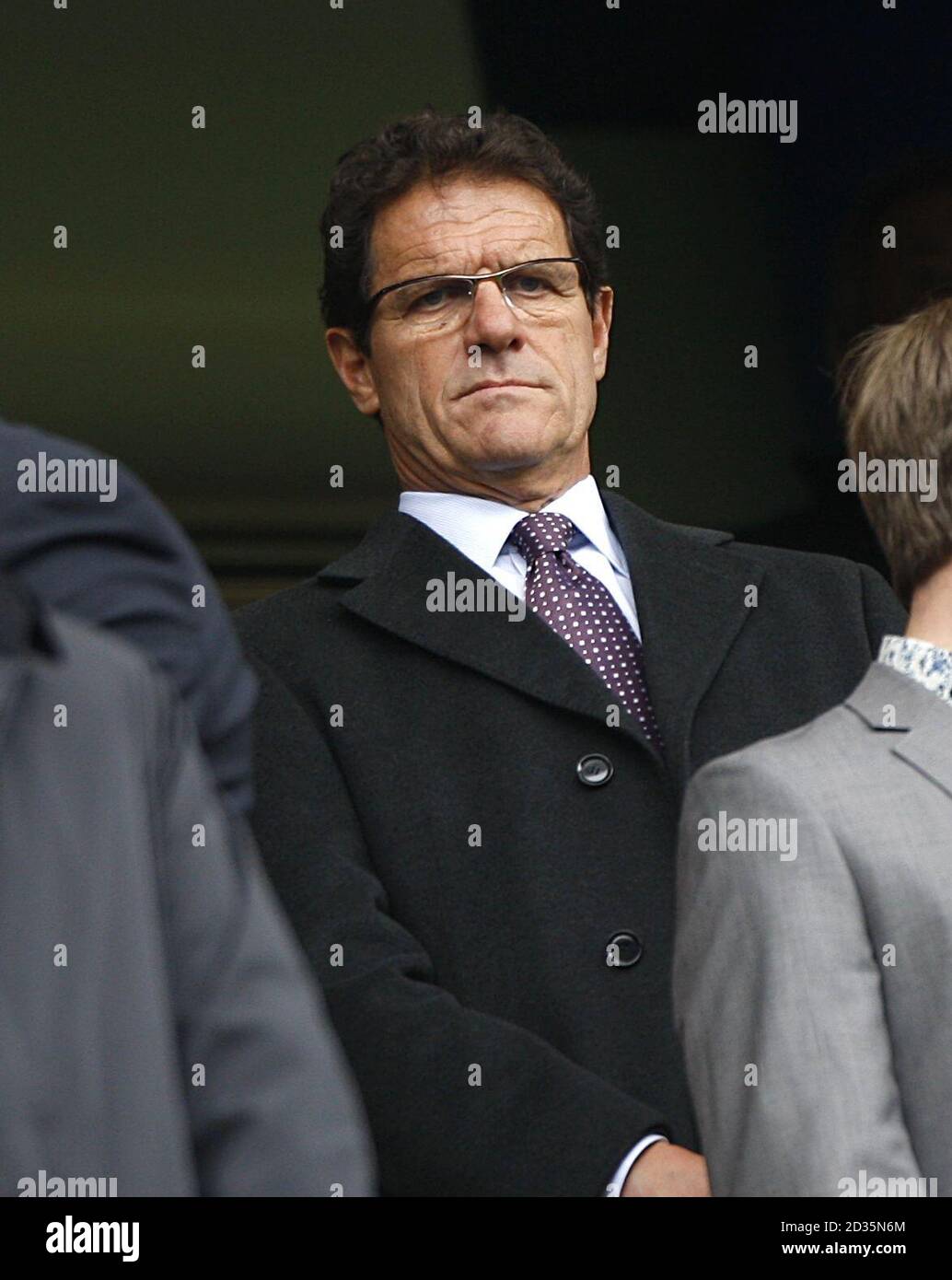 England manager fabio capello in the stands hi-res stock photography ...